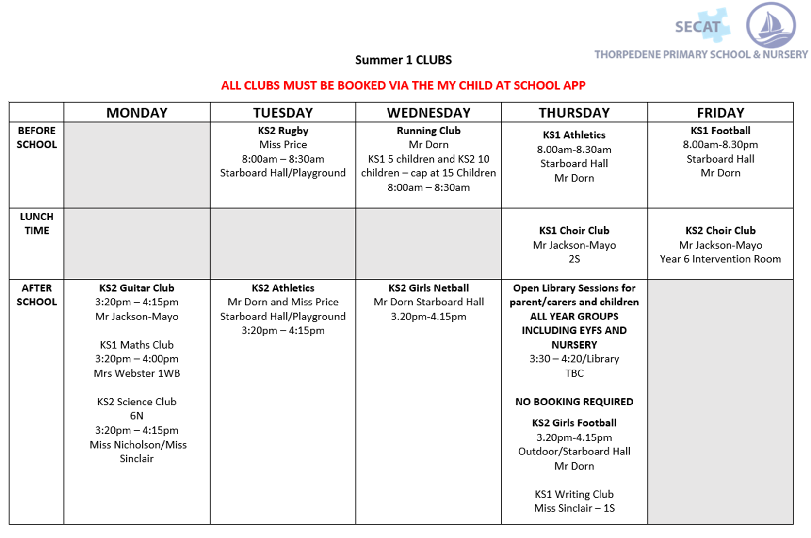 Thorpedene Primary School & Nursery - School Clubs